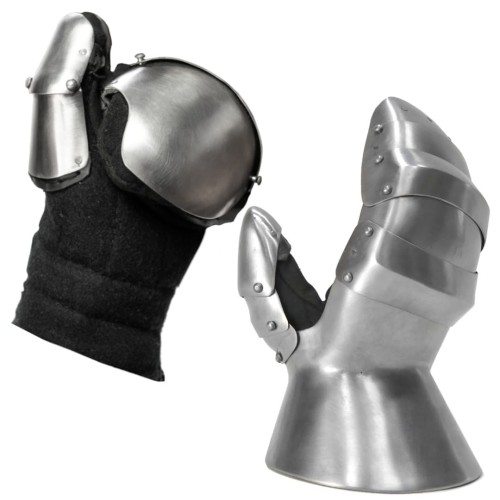Steel gauntlet with Under-shield mitten